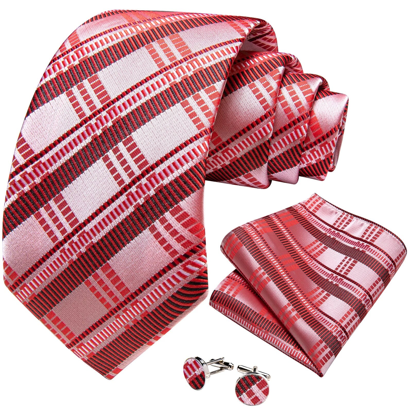New Red Hot Stripe Necktie Set-DBG1067 | Toramon Necktie Company | Men ...