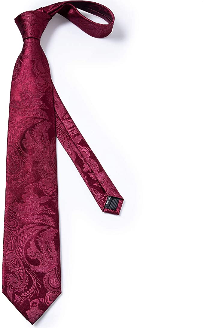 Burgundy Paisley Necktie Set-DBG603 | Toramon Necktie Company | Men’s ...