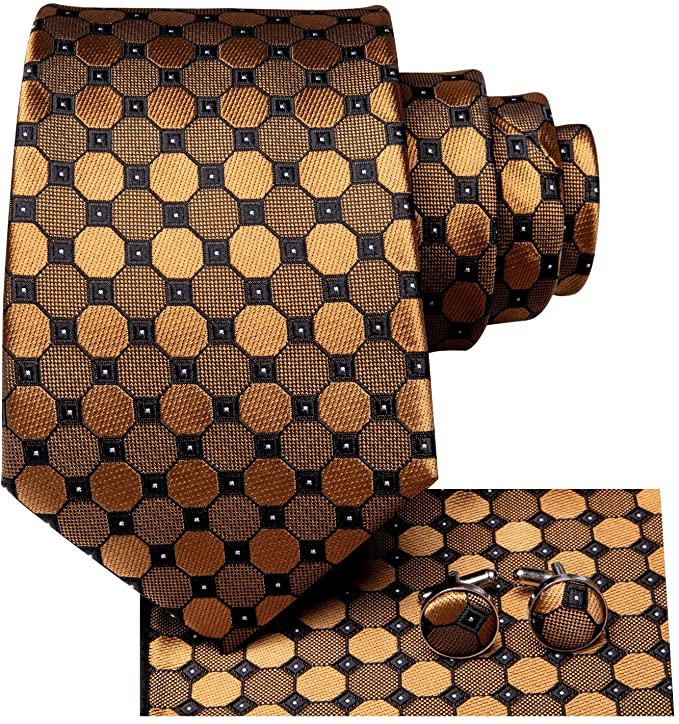Copper and Black Silk Necktie Set-LBW804 | Toramon Necktie Company ...
